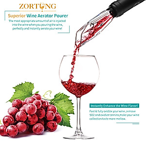 ZORTUNG Wine Aerator Pourer Sparkling Diamond Shape Airarator Dripless Pour Spout Diffusers Dispenser Single Aerorater Decanter Set in Bottle for Red and White Wine Lover Christmas Gifts