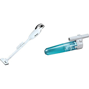 Makita XLC02ZW 18V LXT Lithium-Ion Compact Cordless Vacuum with 191D74-7 White Cyclonic Vacuum Attachment