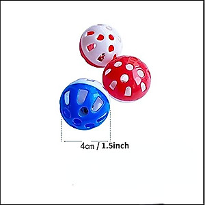 YANQIN Bird Toys, Bird Trick Tabletop Toys, Bird Training Basketball Stacking Color Ring Toys Sets with Screwed Base - Parrot Chew Ball Foraging Toys Developing Bird Intelligence (Medium)