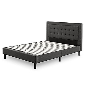 Zinus Dachelle Upholstered Platform Bed Frame / Mattress Foundation / Wood Slat Support / No Box Spring Needed / Easy Assembly, Full