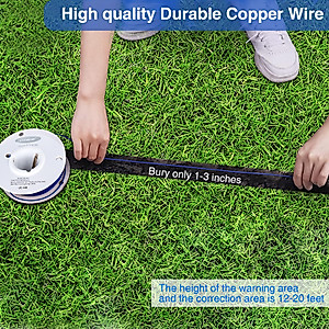 UltraCrab Transmitter for Electric Dog Fence - Underground Dog Fence Containment System, In-Ground Pet Fence Wire Covers up to 2/5 Acre for Dog Over 15lb, Tone/Static Correction, Blue