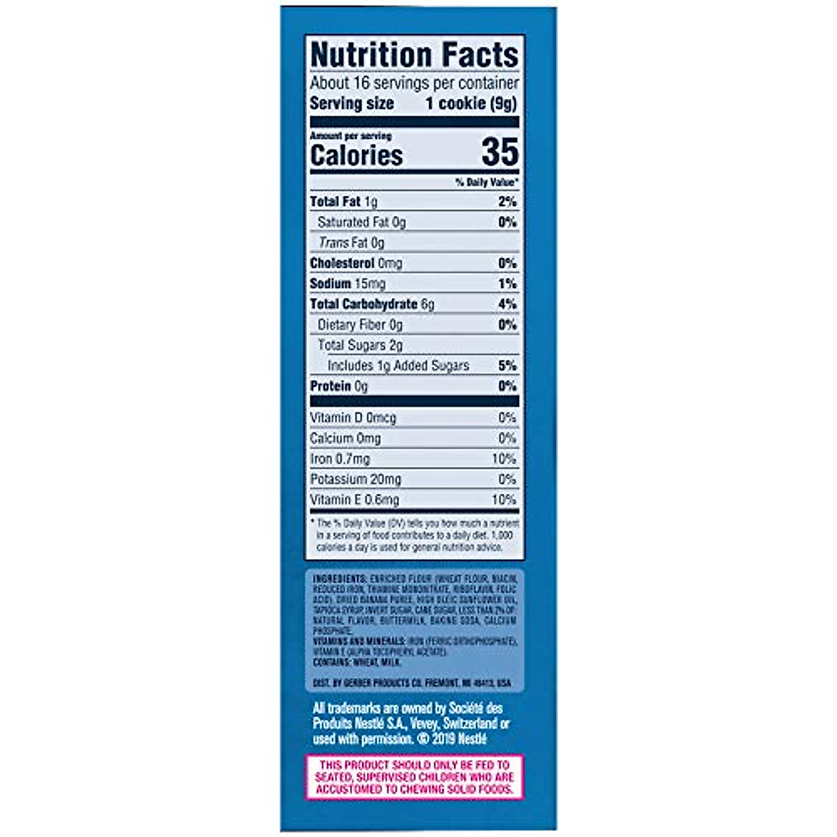 Gerber Toddler Banana Cookies, Baked with Real Bananas, 5 oz. Box (Pack of 5)