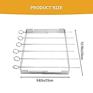 YARNOW Outdoor Grills 1 Set of Rib Rack Chicken Leg Wing Rack Grilled Chicken Rack Meat Roasting Rack Garden BBQ Rib Rack Metal Roaster Stand Barbecue for Grilling Barbecuing Portable Grills
