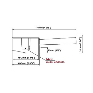 RXXR Single Faucet Handle Compatible with 35mm Tap Cartridge (Cartridge Stem 9 * 9mm) Faucet Replacement Handles Lever for Kitchen Basin Bathroom, Polished Chrome Finish