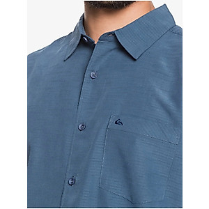 Quiksilver mens Centinela 4 Up Comfort Fit Pocket Collared Button Down Shirt, Midnight Navy Centinella, Large US