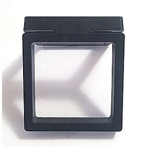 Black Transparent 3D Floating Frame Display Holder/Box/Frames for Challenge Coins, AA Medallions, Antique, Jewelry,Gift, 2.75 x 2.75 x 0.75 Inches (Set of 3 pcs)