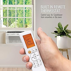 Keystone Energy Star 12,000 BTU Window Mounted Inverter Air Conditioner & Heater with Quiet, High Efficiency Operation and Remote, Window AC Unit for Apartment, Medium-Large Rooms up to 550-Sq.Ft.