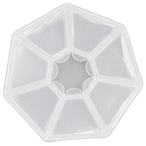 4pcs 7 Girds Bead Organizer, Clear Small Bead Organizers Jewelry Bead Storage Organizer Display Containers Case Box Mini Bead Storage Containers for Crafts Jewelry Screws Fishing Tackles