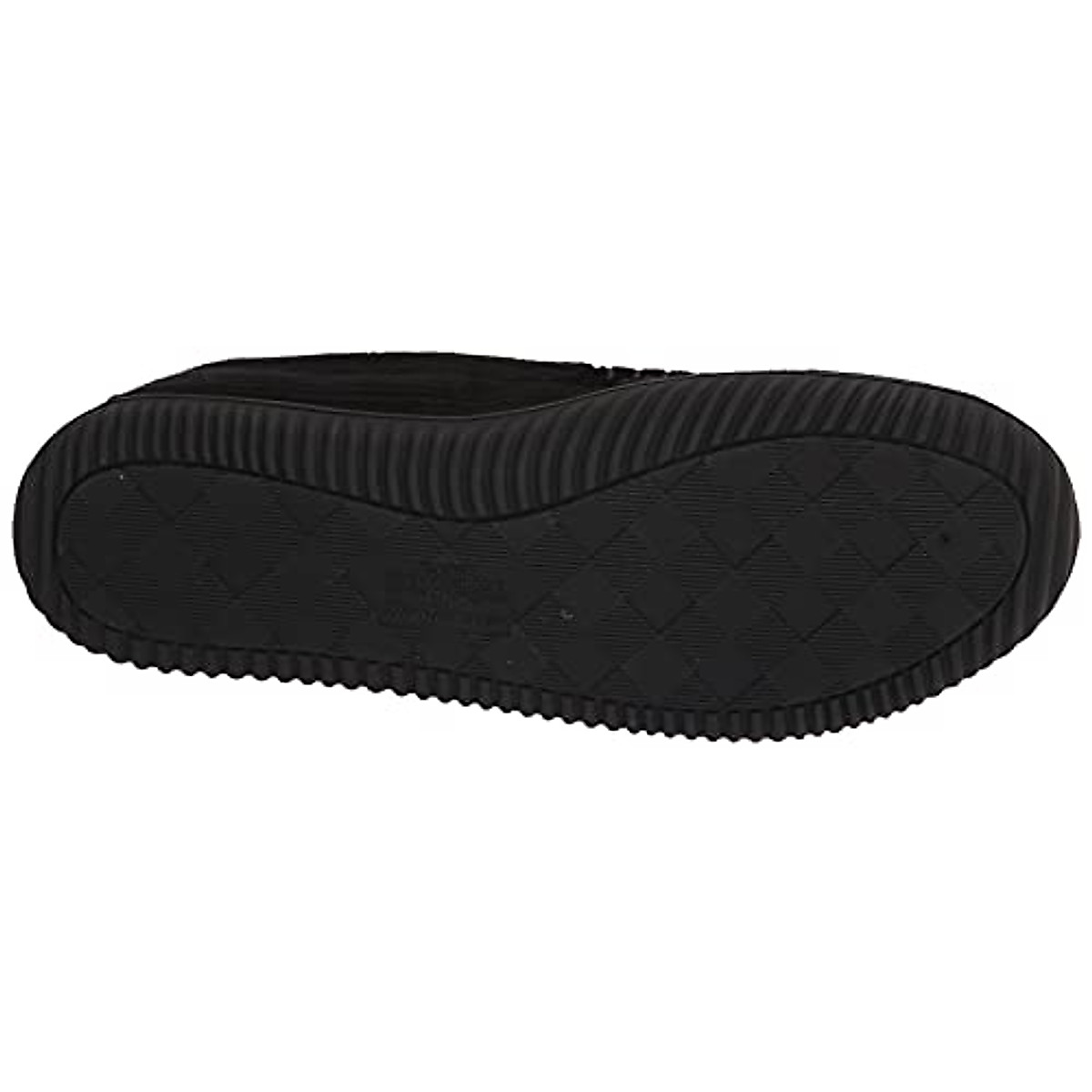 Dearfoams Men's Niles Corduroy Moccasin Slipper, Black, Small
