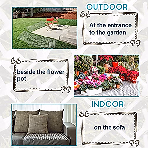 Scat Mat with Spikes Prickle Strips for Cats Dogs Spiked Mat Network Digging Stopper for Garden Fence Outdoor Indoor Keep Pet Dog Cat Off Couch Furniture (79 x 12 Inch, White)