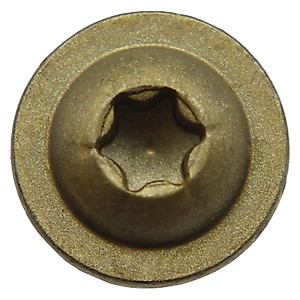 #10 x 3 Round Washer (Modified Truss) Head Screw Torx/Star Drive Head Wood Screw - Multipurpose Wood Screws for Construction, Cabinets and Furniture (1 Pound - 62 Approx. Screw Count)