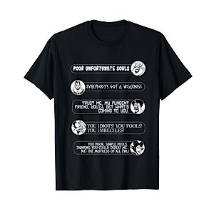 Disney Villains Movie Quotes Circle Portrait Graphic T-Shirt T-Shirt