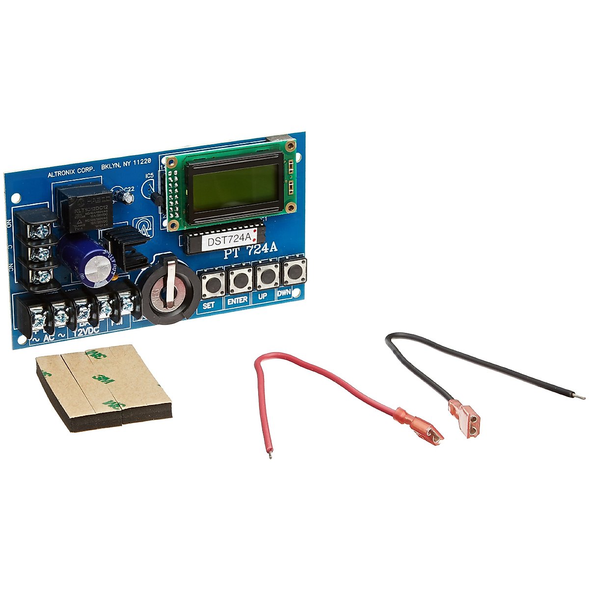 Altronix PT724A 365 Day 24 Hr Annual Event Timer Board, 12/24 V, 3" Length x 5-1/4" Width x 1" Height (Pack of 1)