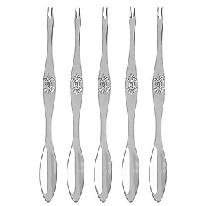 HANABASS 5pcs Lobster Travel Neddles Eatting for Opener Restaurant and Fork Tasting Shellfish Gadget Pliers Fruit Stainless Portable Peeling Appetizer Forks Picks Nut Escargot Tool