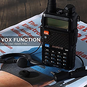 BAOFENG GT-5R Dual Band Two Way Radio 144-148/420-450MHz, FCC Compliant Version of Baofeng UV-5R, Ham Radio Handheld for Adults, Support Chirp