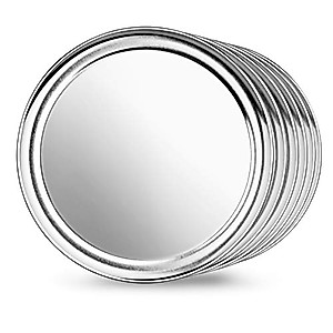 New Star Foodservice 50882 Pizza Pan/Tray, Wide Rim, Aluminum, 12 Inch, Pack of 6