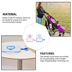 Wet Tissue Box Cover 2pcs Baby Wipes Dispenser Travel Wipes Case Outdoor Infant Holder Practical Baby Wipes Storage Box Wet Tissue Box for Travel Home Office Cars Wipes Dispenser