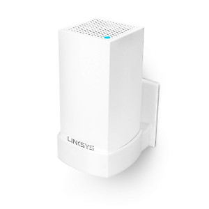 Screwless Wall Mount for Linksys Velop Home WiFi Mesh Holder, No Tools Required, Easy to Install, No Mess, Strong VHB Adheasive Mount, White by Brainwavz