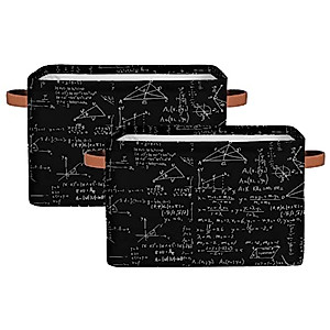 Education Math Storage Basket Cube Large Toys Storage Box Bin with Handle Collapsible Closet Shelf Cloth Organizer for Nursery Bedroom,15x11x9.5 in,1 Pack