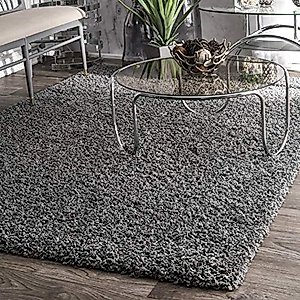 nuLOOM Marleen Contemporary Shag Area Rug, 4' x 6', Grey