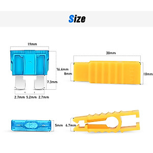 Nilight - 50016R 120 pcs Standard Fuse Assortment kit – 5, 7.5, 10, 15, 20, 25, 30 AMP – Regular APR/ATO (Open)/ATC Blade Fuses for Cars, Trucks, Boats,Automotives,2 Years Warranty
