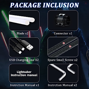 jvmusaber Lightsaber Toy, 8-12 Year Old Boy Girl Birthday Gift, 2-in-1 Detachable USB C Charge Light Saber, 12 Colors and 4 Modes & Sounds, for Kid and Adult Christmas Thanksgiving Gifts (Black)