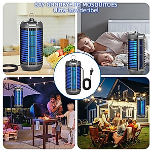 Avokadol Bug Zapper Outdoor Indoor, 18W Bulb Mosquito Zapper with 6.5 FT Power Cord, 4200V High Powered Fly Trap Indoor for Home, Mosquito Trap Cover 2100 SQ.FT. -Ideal for Backyard, Garden, Patio.