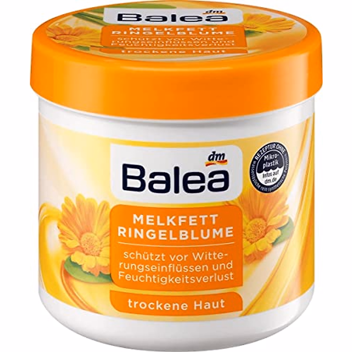Balea Melkfett milking grease - Calendula Gel-Cream - Protects Skin Against Environmental Damage / Stress from Cold, Wind, Rain etc - 250ml (Not Tested on Animals) by dm-drogerie markt