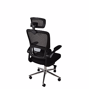 Daesar Mesh Ergonomic Office Chair High Back Desk Chair High Adjustable Headrest with Flip Up Arms, Tilt Function, Lumbar Support Swivel Computer Chair Task Chair, Executive Chair, Black