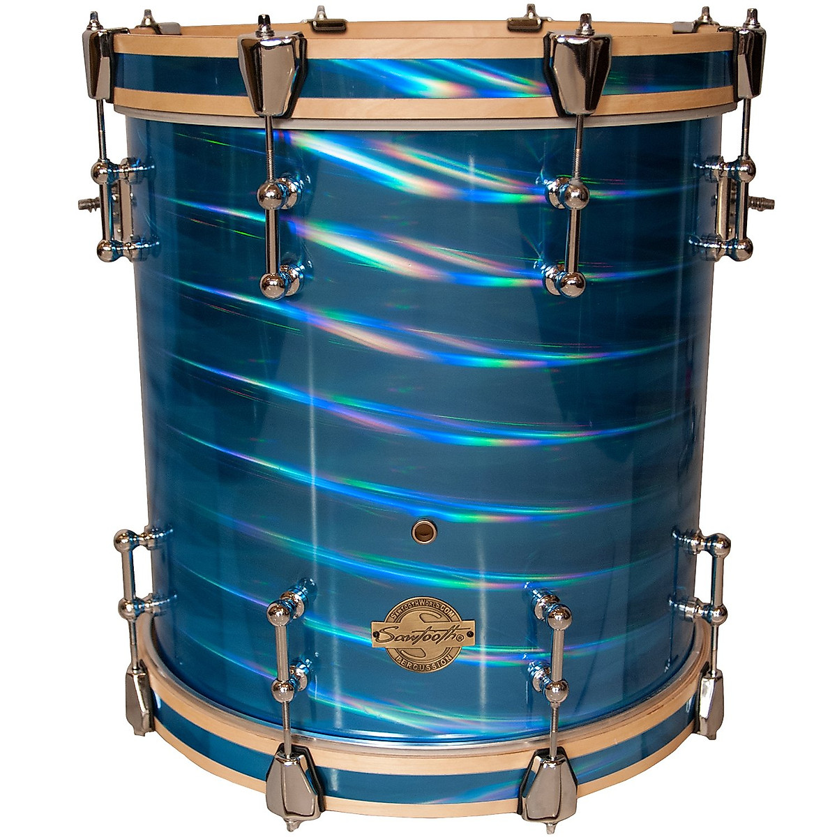 Sawtooth Command Series 4-Piece Shell Pack with 16" Bass Drum, Blue Mirror Metallic, (ST-COM-4PC-16-BMM)