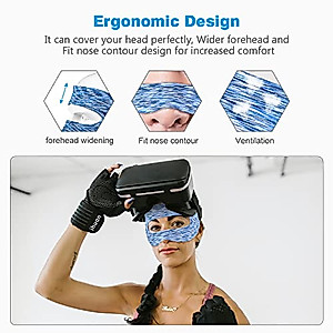 ELIATER VR Masks Sweatproof Cover Compatible with Oculus Go Quest 2, Breathable Sweat Band Use for VR Workouts Supernatual (3Pcs)