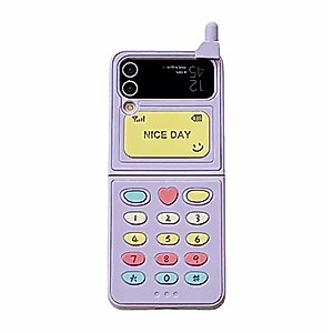 NiceKing Compatible with Samsung Galaxy Z Flip 4 5G 2022 Case Hard Plastic Frame Silicone Shockproof Cover for Samsung Z Flip 4 Purple