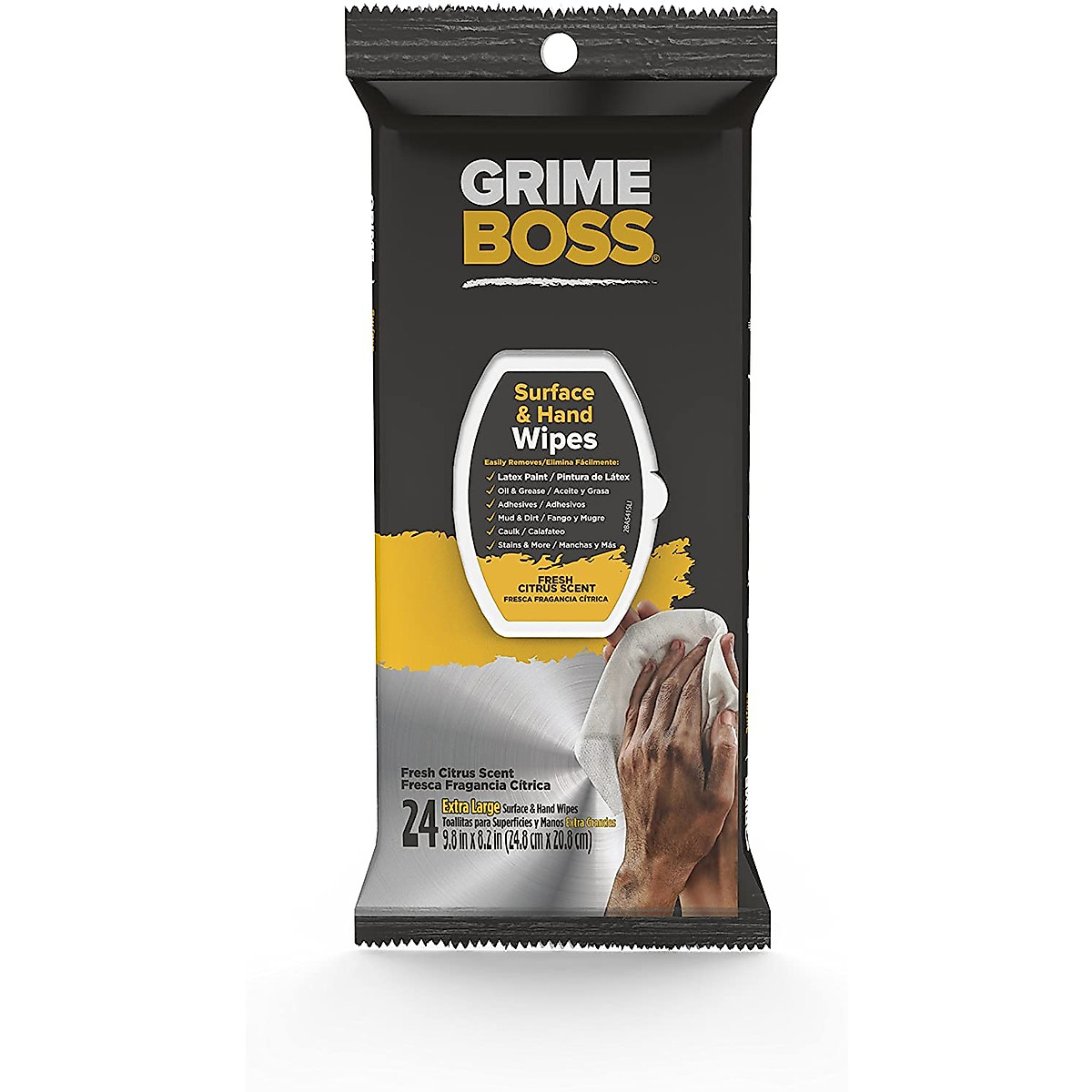 Grime Boss Car Cleaning Auto Kit | Features Heavy Duty Hand & Surface Wipes, Microfiber Cloths, and Glass & Mirror Wipes