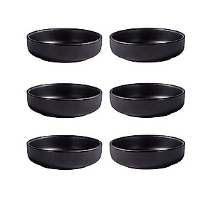 Colias Wing 3.5 Inch Simple Style Single Color Pattern Stylish Design Multipurpose Porcelain Side Dish Bowl Seasoning Dishes Soy Dipping Sauce Dishes-Set of 6