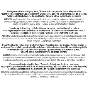 Burt's Bees Bee Mine Lip Balm Gift Set, Strawberry, Dragonfruit Lemon, Pomegranate and Watermelon, 4 Personalized Lip Balms, Pack May Vary