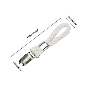 Risbay 2PCS Towel Clips Clothes Pegs Hanging Clip Clamps with Woven Ring Bath Towel Hanging Clips for Kitchen Bathroom Hanging Towels