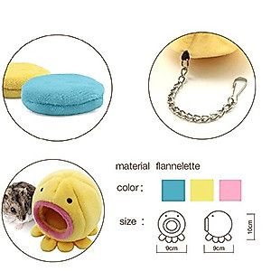 Pet Hamster Warm Bed House Cusion Fleece Hut Hanging Cage Cute Toy Nest for Mini Small Animal Mice,Rat,Sugar Glider,Chinchilla,Dwraf Hamster,Gerbil