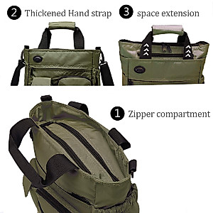 Crossbody Messenger Bag Men Waterproof Shoulder Business Work Bag Nylon with Headphone Port