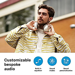 Sennheiser Momentum 4 Wireless Headphones - Bluetooth Headset for Crystal-Clear Calls with Adaptive Noise Cancellation, 60h Battery Life, Customizable Sound - White )