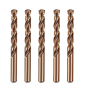 HSS Cobalt Drill Bit Set 1/2 Inch 5Pcs M35 Co Twist Jobber Length Steel Metal Drill Bits