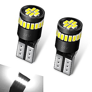 QODOLSI Led License Plate Light, 194 168 2825 W5W T10 Led Bulb, Led Interior Car Lights, Tail Light Bulb, Dome Light, Reverse Light Bulb, Car Door Lights, Universal for Most Cars (White #2PCS)