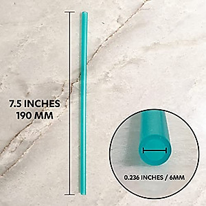 Pasta Drinking Straws, Gluten-Free, Eco-Friendly, 7.5" Blue 30 Count by Pasta Life