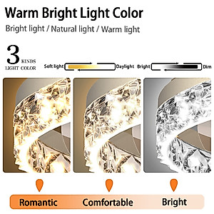 QUMFIXPU 19.7 inch Low Profile Ceiling Fan with Light, Flush Mount Remote Control Timing and Dimmable LED Fan Light, 6 Wind Speed 5 Reversible Invisible Blades,Gold