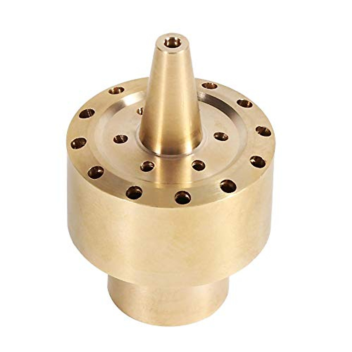 Fdit 1/4" / 1/2" / 3/4" Brass Column Style Fountain Nozzle Garden Pond Fountain Water Nozzle Porous Scattering Sprinkler Spray Head Gold(1/4")
