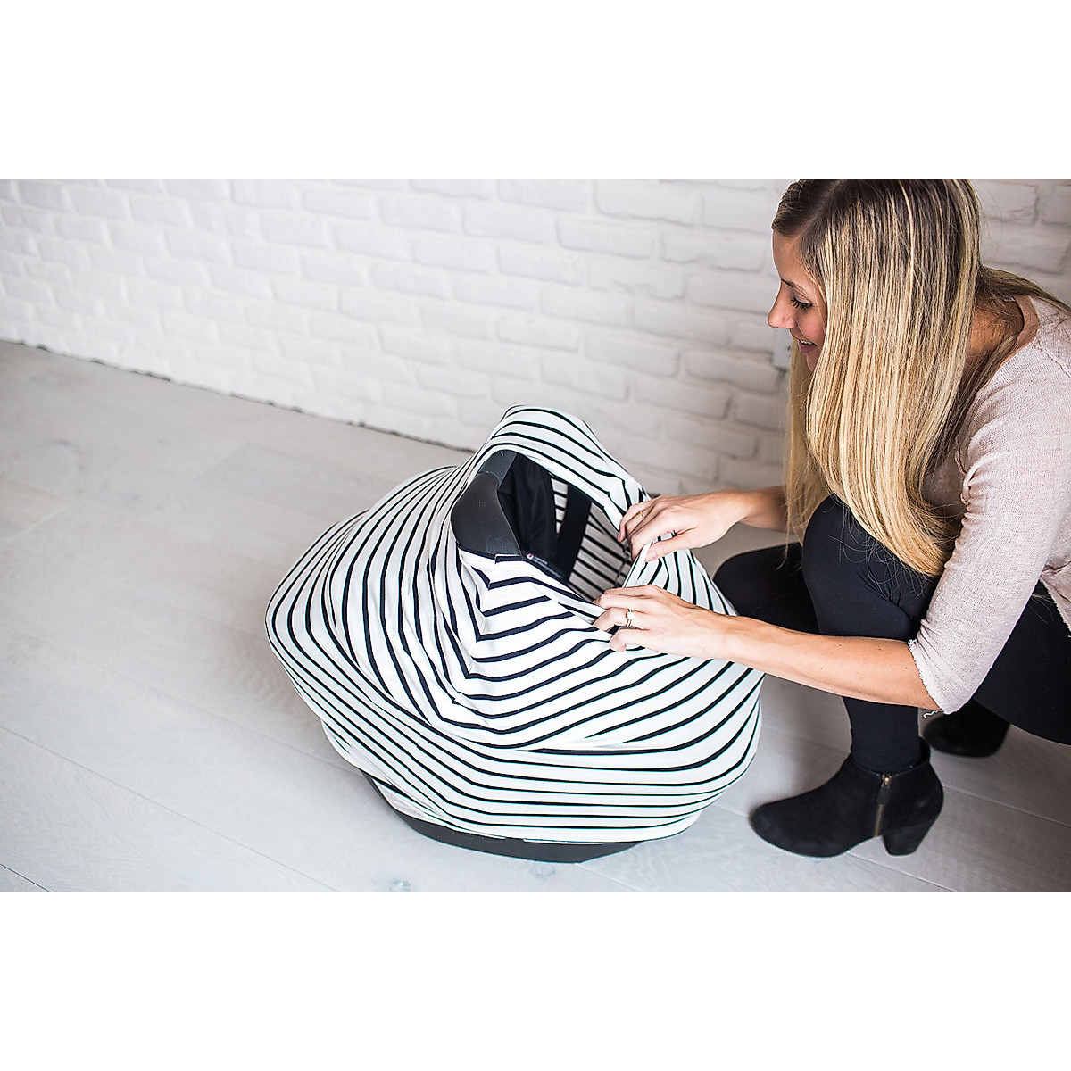 Copper Pearl Multi-Use Cover: Car Seat Covers, Nursing Cover, and Stroller Cover for Sun - Stretchy Fabric, All-Season Use, Stylish Designs, Easy Access for Moms - City