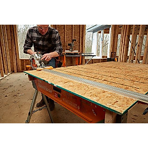 BORA 50” NGX Clamp Edge, Straight Cut Guide for Circular Saws, Easy to Use, Great for Cross-Cutting Plywood Sheets and Routing Dados, 544050