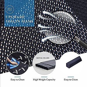 GDKASRNY Pet Bed,Portable Raised Cooling Steel-Framed Elevated Pet Bed 24" 32" 48", Elevated Mesh Pet Bed Durable Frame Dog Cot for Outdoor or Indoor Use with Skid-Resistant Feet Black Large (Medium)