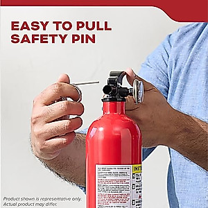 Kidde Fire Extinguisher for Home & Office Use, 5-B:C, 3.2 Lbs., USCG Approved with Strap Bracket (Included)