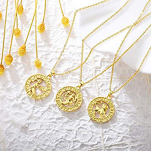Taurus Necklace for Women Zodiac Sign Necklace Gold Taurus Gift Horoscope Necklaces for Women Constellation Astrology Jewelry
