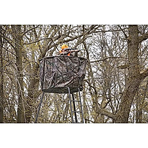 Guide Gear Half Hunting Blind Enclosure 20' Tripod Deer Stand Cover, Camo